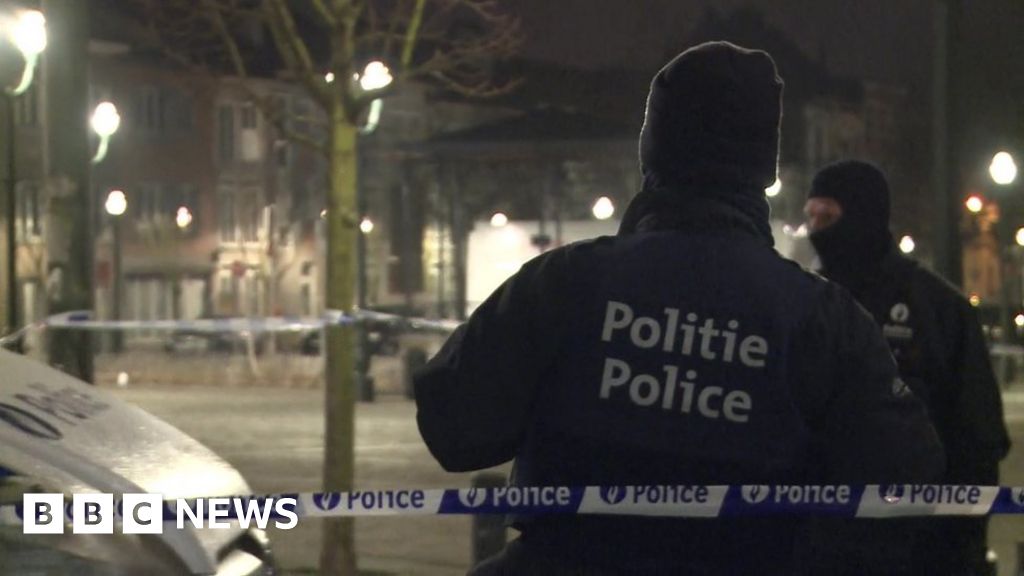Armed police patrol site of Brussels raid - BBC News
