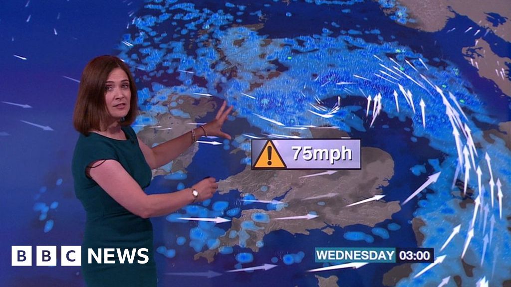 Storm Aileen: Winds of up to 75mph forecast