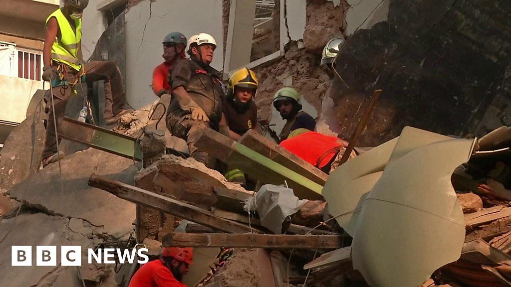 Beirut explosion: Rescuers search rubble for survivor - BBC News