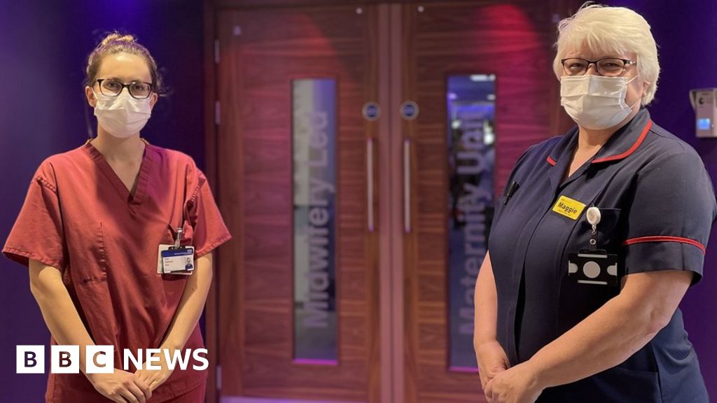 Birmingham midwife works with colleague who delivered her