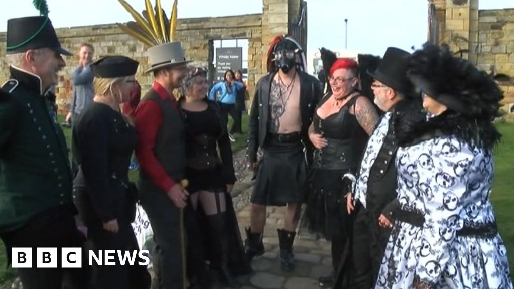 Goths flock to seaside town for 22nd Whitby Goth Weekend - BBC News