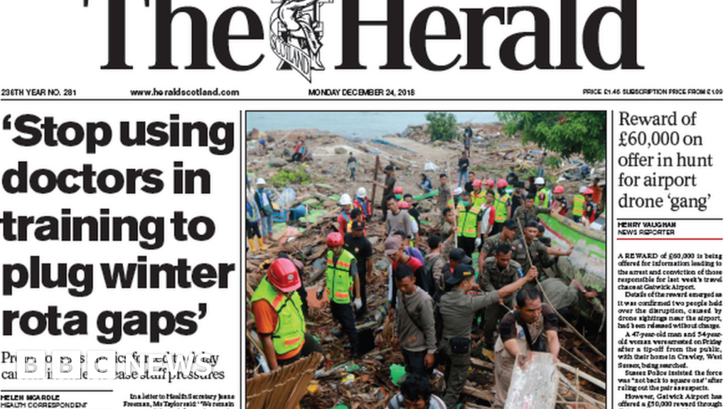 Scotland's papers: Tsunami leaves devastation in its wake - BBC News