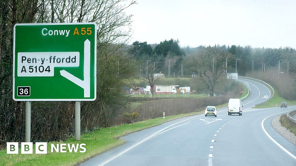 A55: Two weeks of roadworks begin on westbound section - BBC News