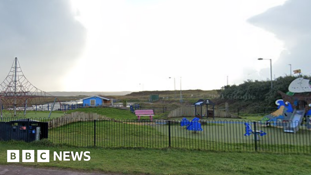 Llanelli: Protest against drug treatment centre near playground - BBC News