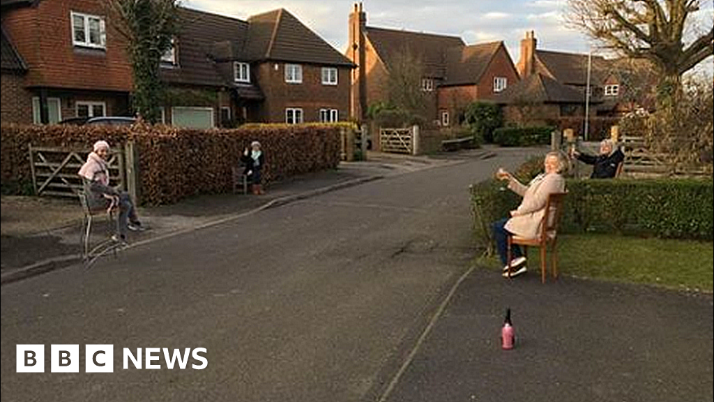 Coronavirus: Nurse's exam success celebrated with social distancing