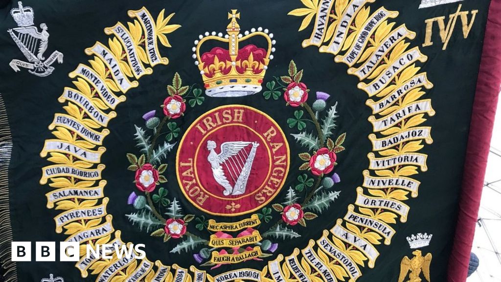 Royal Irish Regiment flags laid up at Enniskillen Castle - BBC News