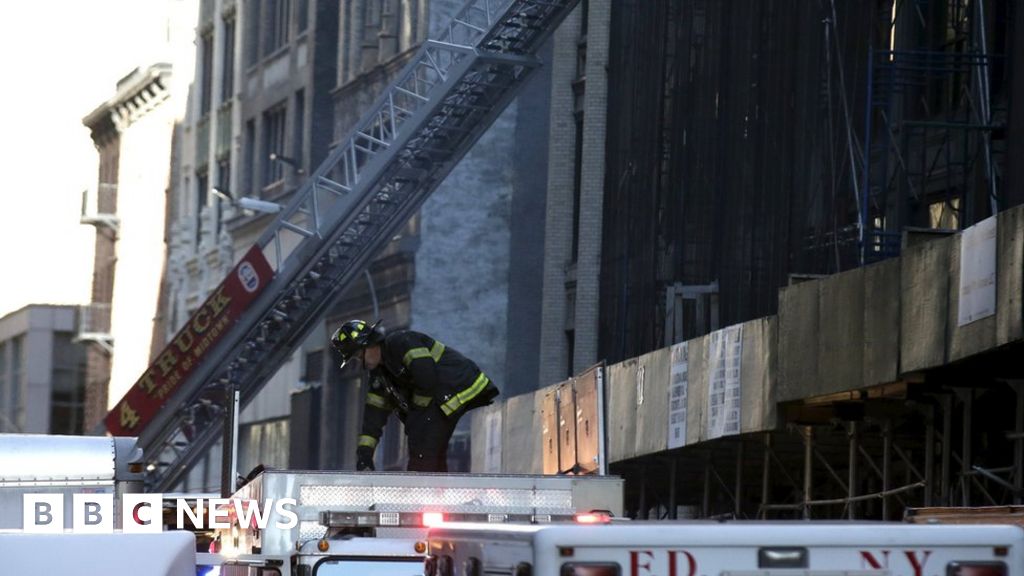 New York building collapse: At least one dead and another trapped - BBC ...