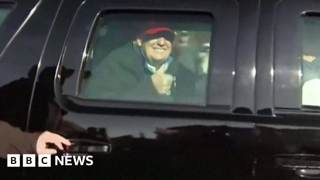 Million MAGA March: Thumbs up from Trump for protesters - BBC News