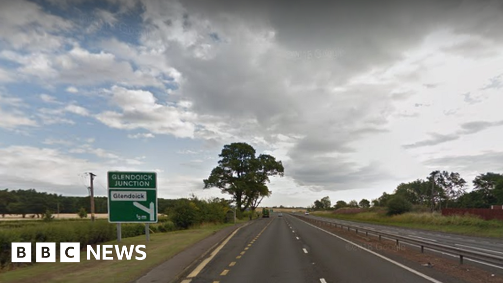 Man held after A90 road accident