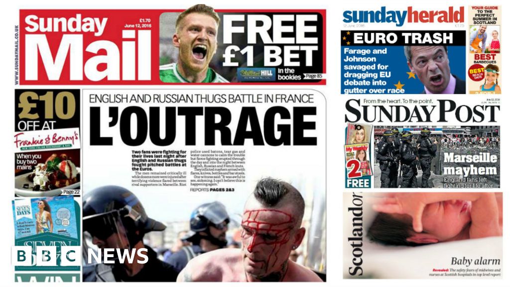 Race, referendum and football hooligans in the papers - BBC News
