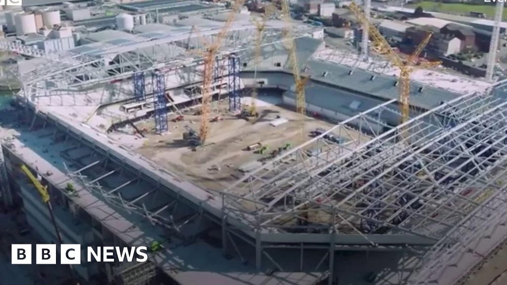 Everton's new stadium selected for Euro 2028 bid - BBC News