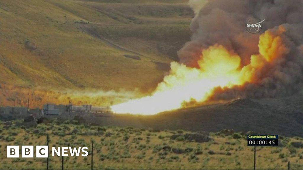 Nasa tests its most powerful booster yet - BBC News