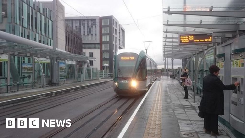 Nottingham tram extension: First station opens - BBC News