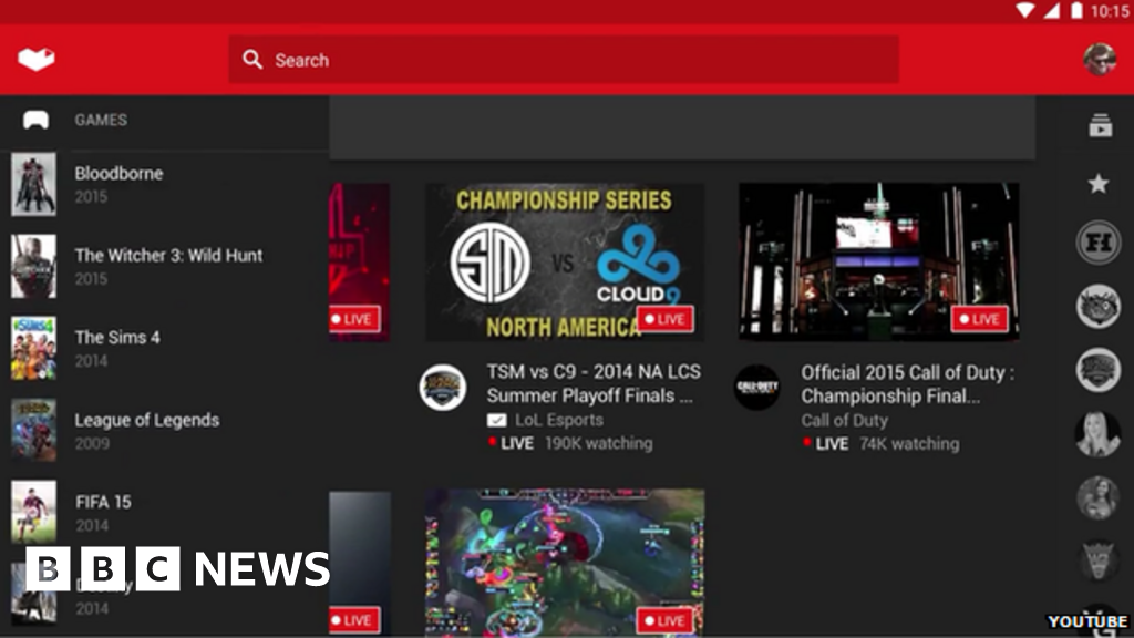 YouTube Gaming launch poses challenge to Twitch - BBC News