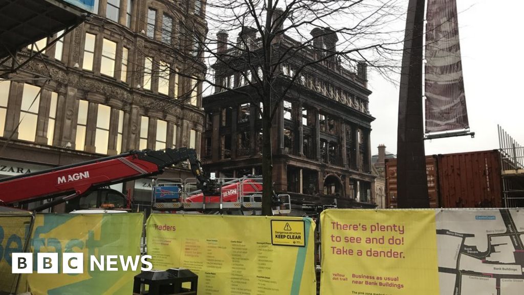 New tunnel past fire-damaged Primark store - BBC News