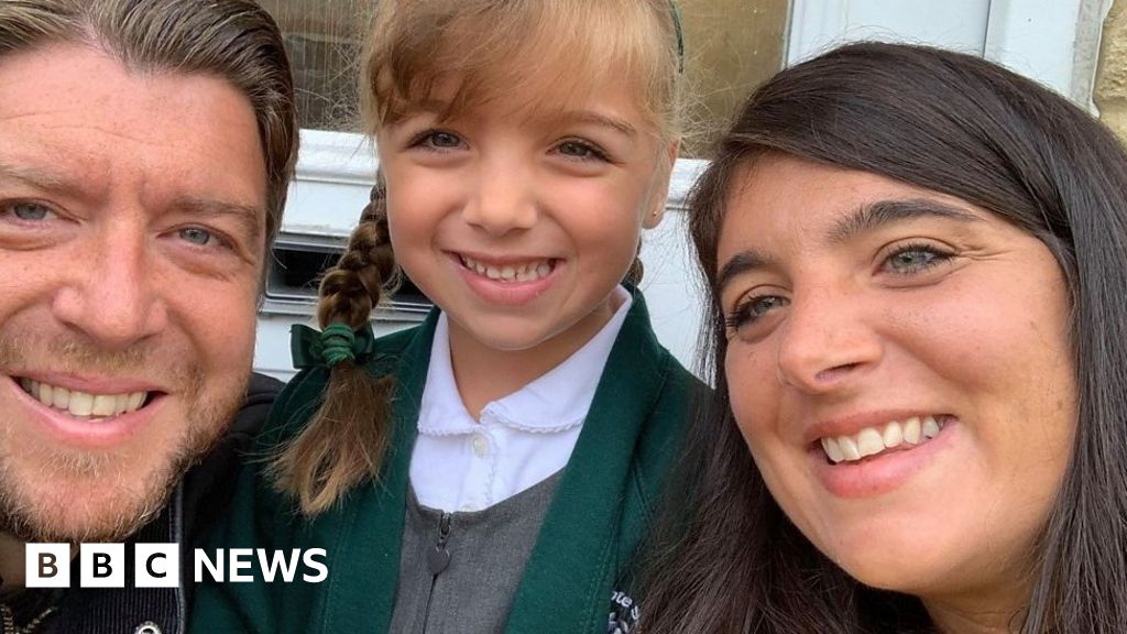 Girl told she would never walk strolls to school - BBC News