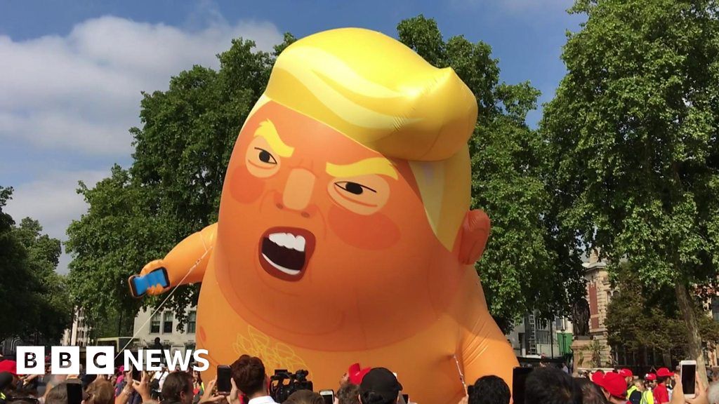 Trump baby blimp launched in London