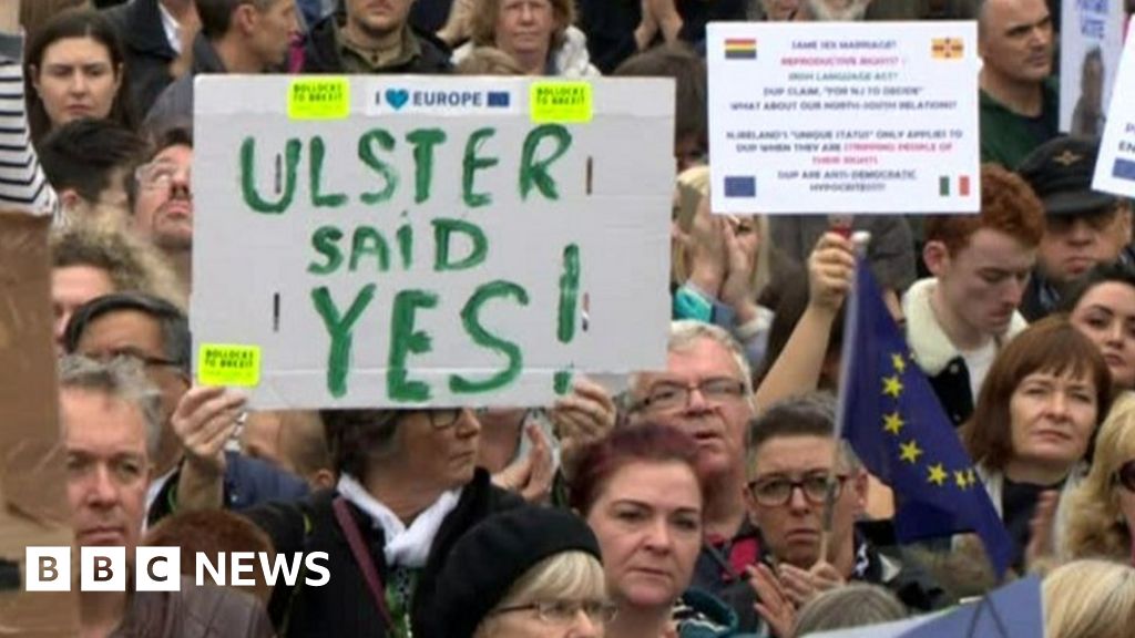 Brexit: Protesters in Belfast rally against UK's EU exit