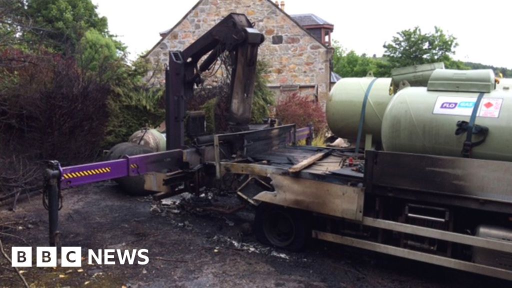 Fire crews tackle Rothes blaze and explosion - BBC News