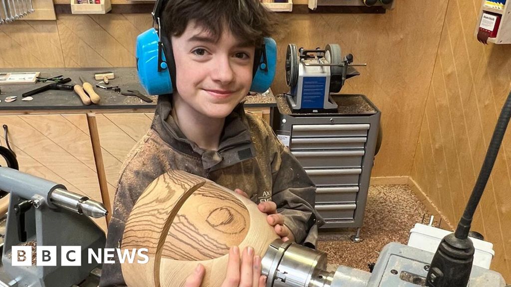 Cumbrian teenage carpenter creates second bowl for charity - BBC News