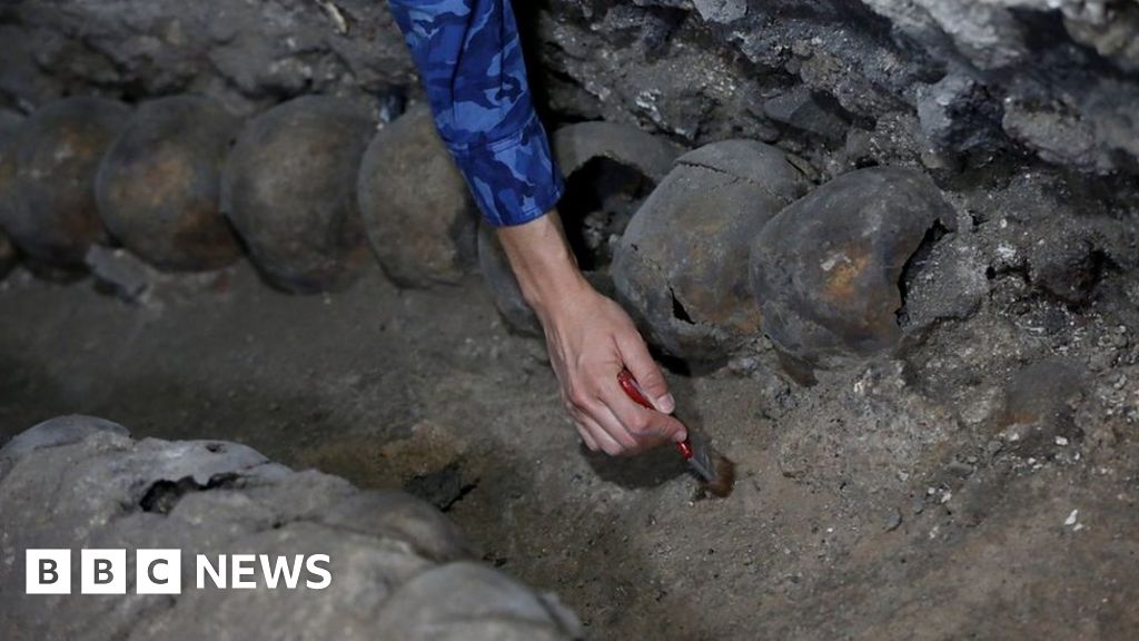 Uncovering the Aztec tower of skulls in Mexico City