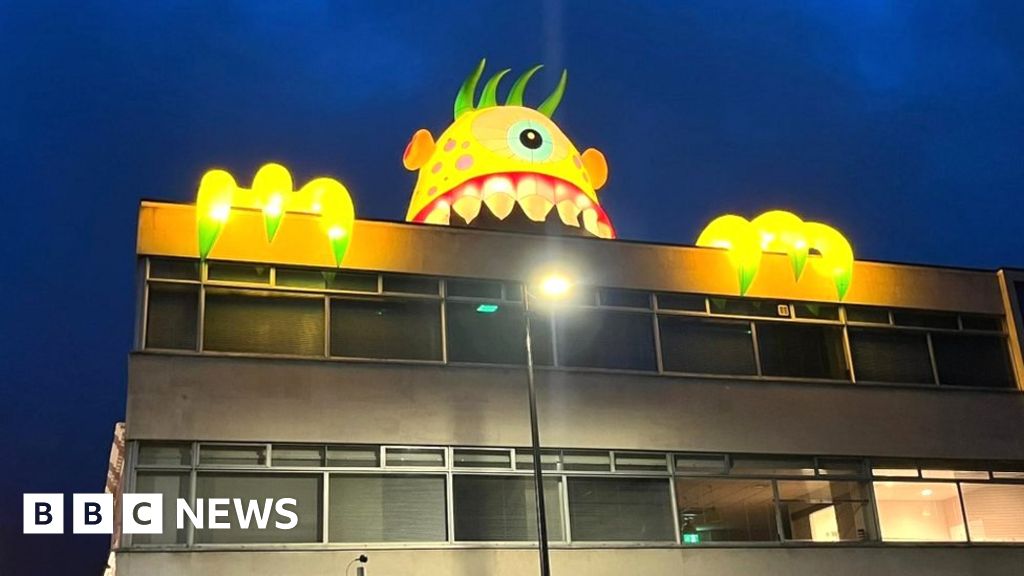 Giant inflatable monsters take over Lincoln for Halloween