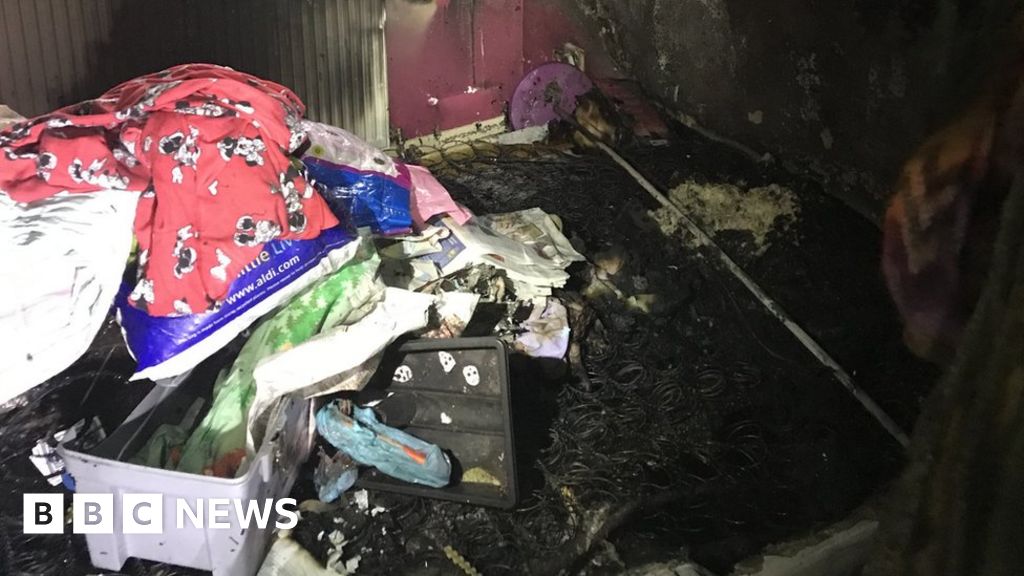 Dunstable fire caused by tea light injures woman