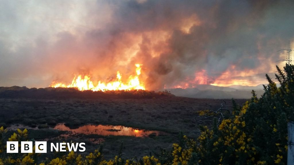 Fire crews bring wildfire near Inverness under control - BBC News
