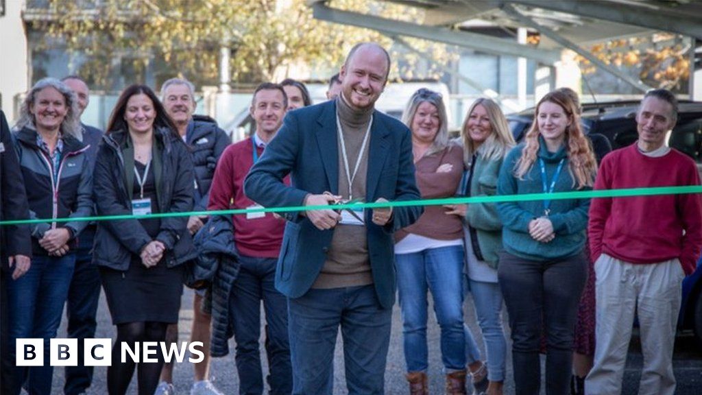 New 315-panel solar carport unveiled in Plymouth - BBC News
