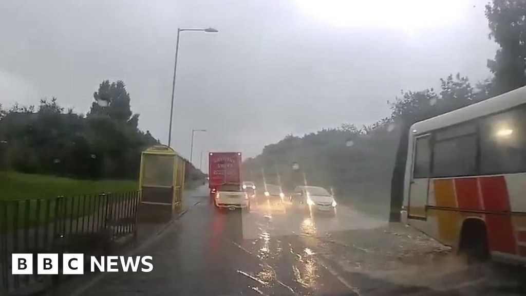 Liverpool: Heavy rain causes flooding