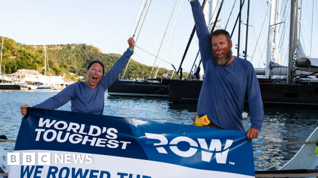 Rower says Atlantic race was ultimate family challenge - BBC News