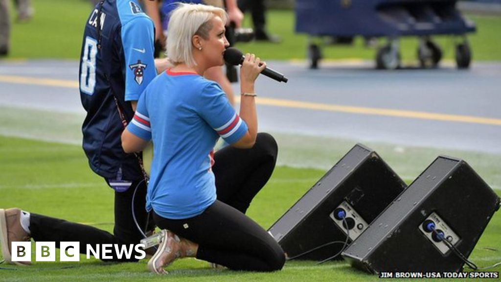 NFL National Anthem singer: 'People wished cancer on me' - BBC News