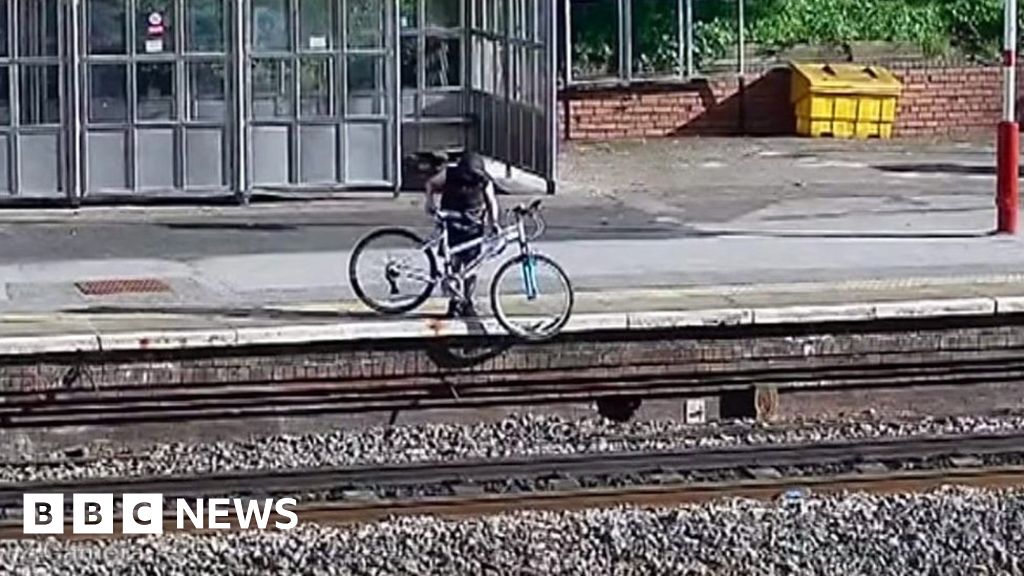 Leeds: Footage shows moment bike thrown on rail line at Cross Gates