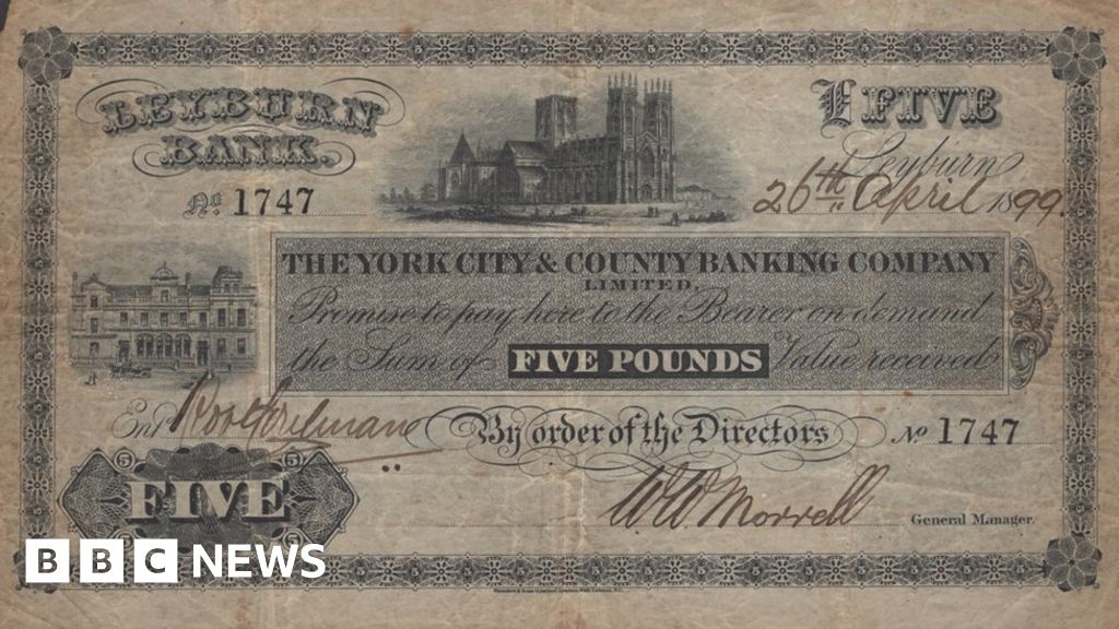 Rare Yorkshire £5 and £10 bank notes sold at auction - BBC News
