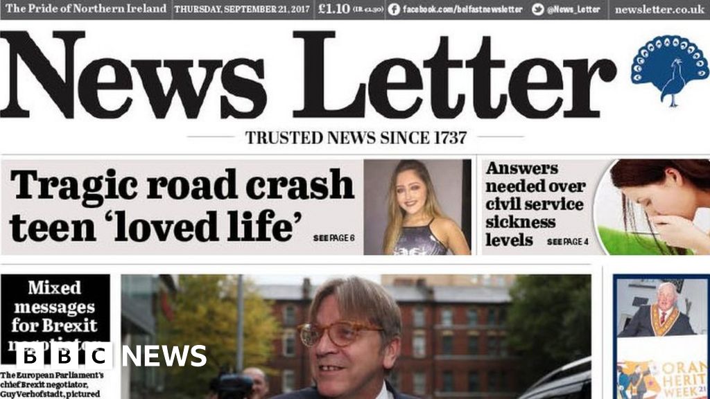 The News Letter celebrates 280 years in print - BBC News