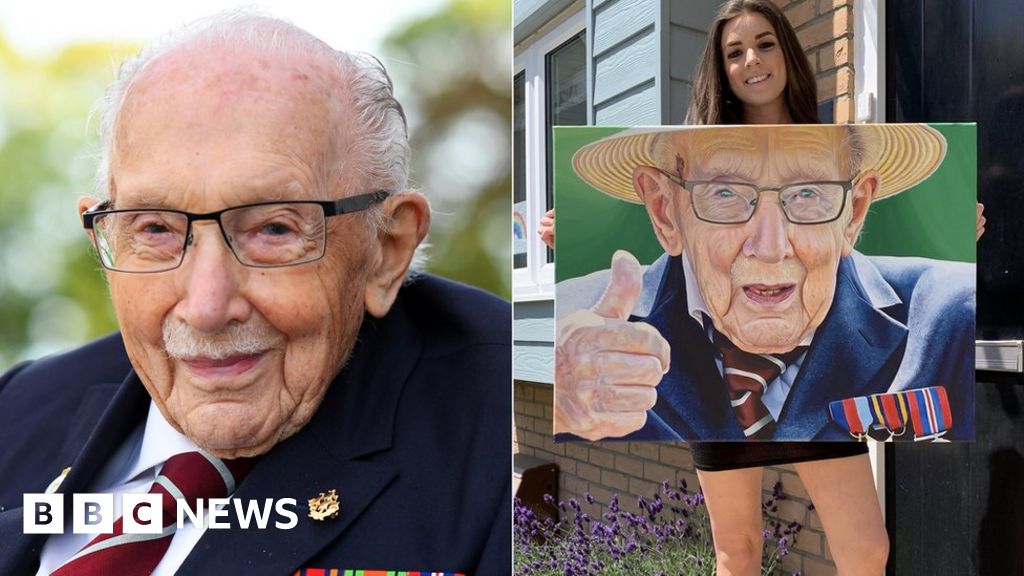 'Capt Sir Tom inspired' artworks raise £21,500 for foundation