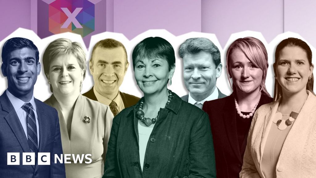 Seven-way debate for main parties - BBC News