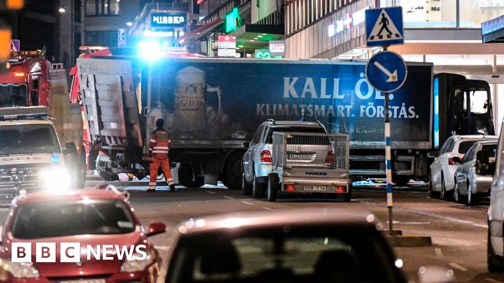 Stockholm attack: Arrested man was lorry driver, police say - BBC News