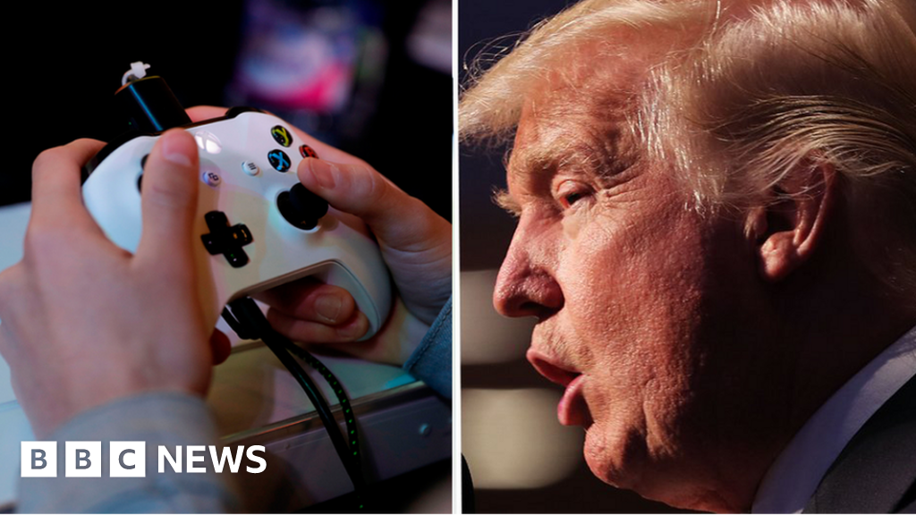 Twitter users mock Trump for linking video games to gun violence - BBC News