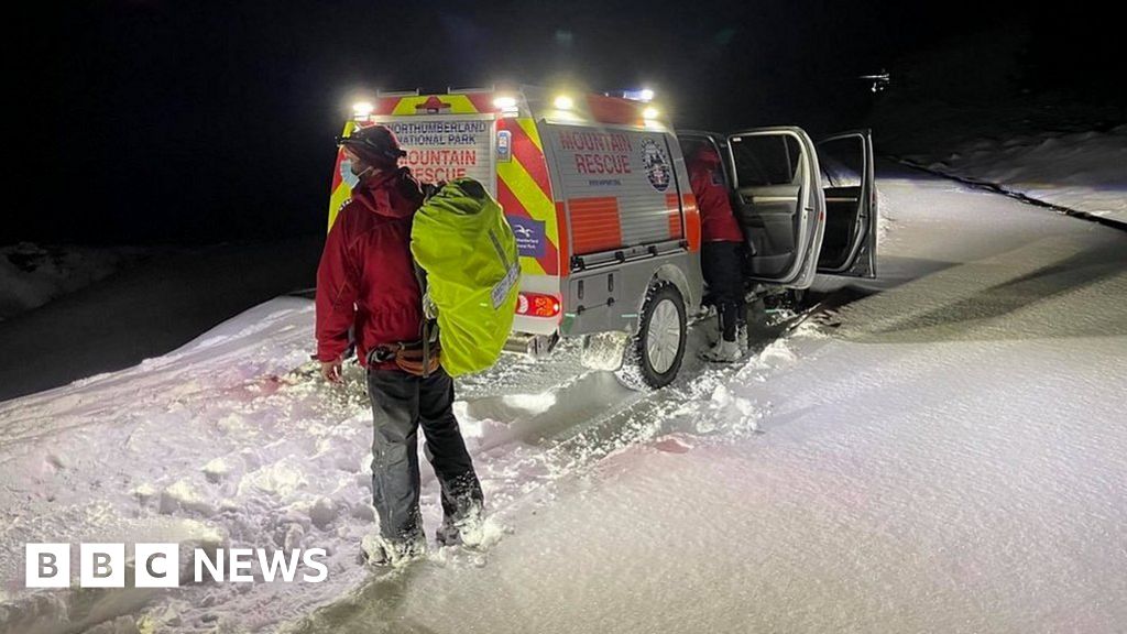 Northumberland rescuers battle through snow in seven-hour call-out ...
