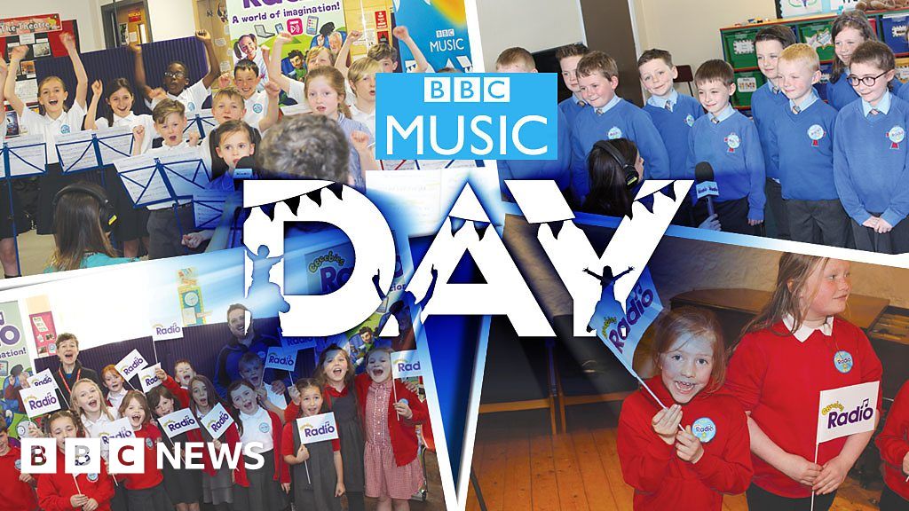 Children's choirs sing for BBC Music Day - BBC News