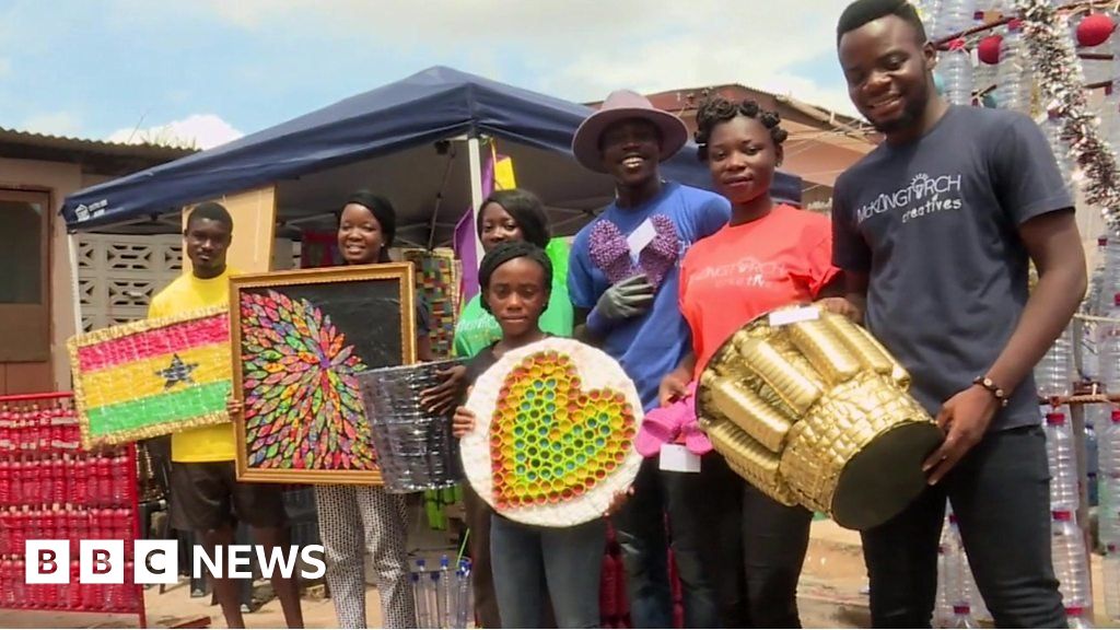 Ghana businessman turns waste plastic into profit - BBC News