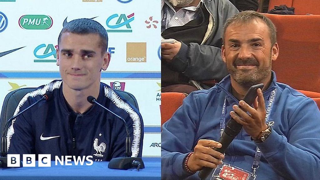 World Cup: Reporter defies French-only rule at Griezmann