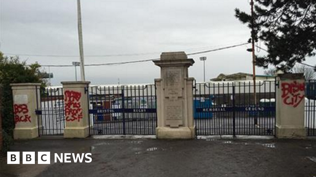 'Mindless' vandals target Bristol Rovers football war memorial - BBC News
