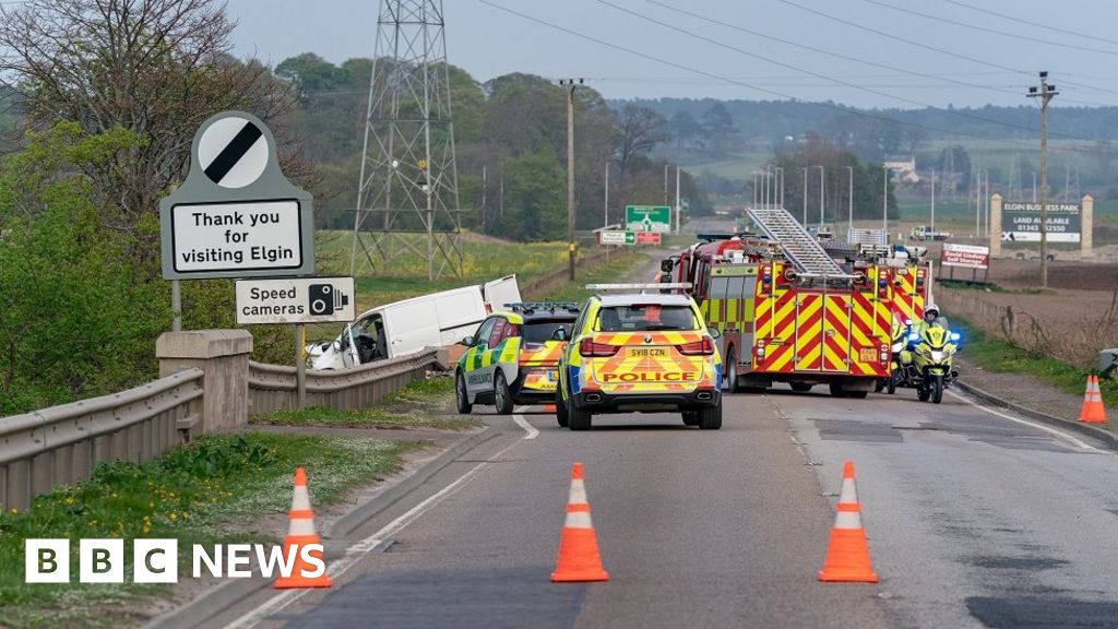 One dead and two seriously injured in crash near Elgin - BBC News