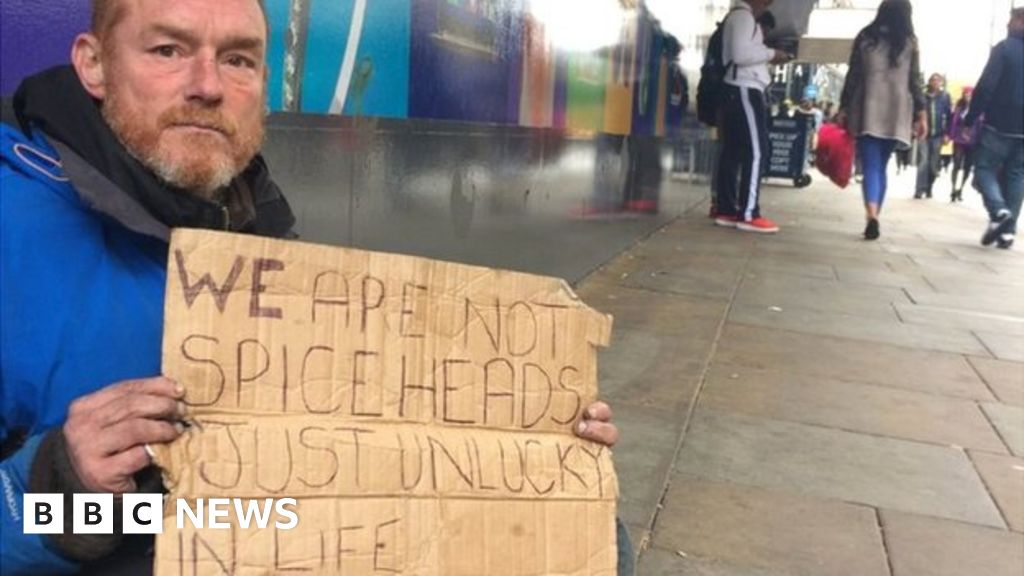 Manchester homeless man's shock at Spice use in city - BBC News