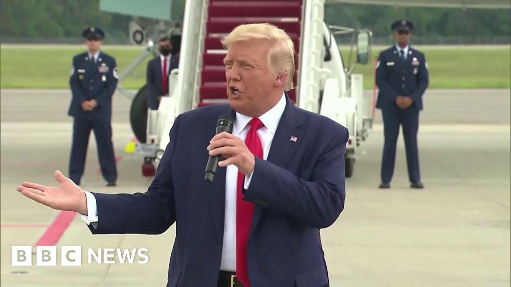 Trump suggests voters should submit ballot twice - BBC News