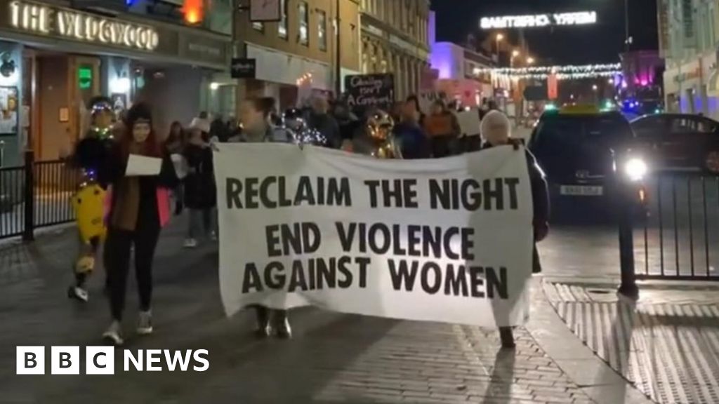 Women March Through Northampton To Reclaim The Night Bbc News