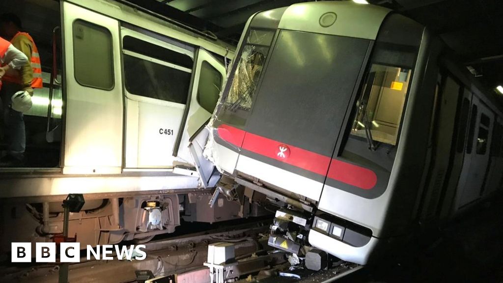 Hong Kong subway trains collide amid new signal system trials - BBC News