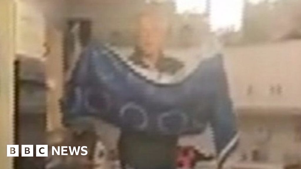 Kitchen bat chase video goes viral - BBC News